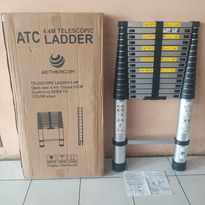 Jual Tangga Teleskopik Hitam 4,4m Single Telescopic Ladder Telkom ...