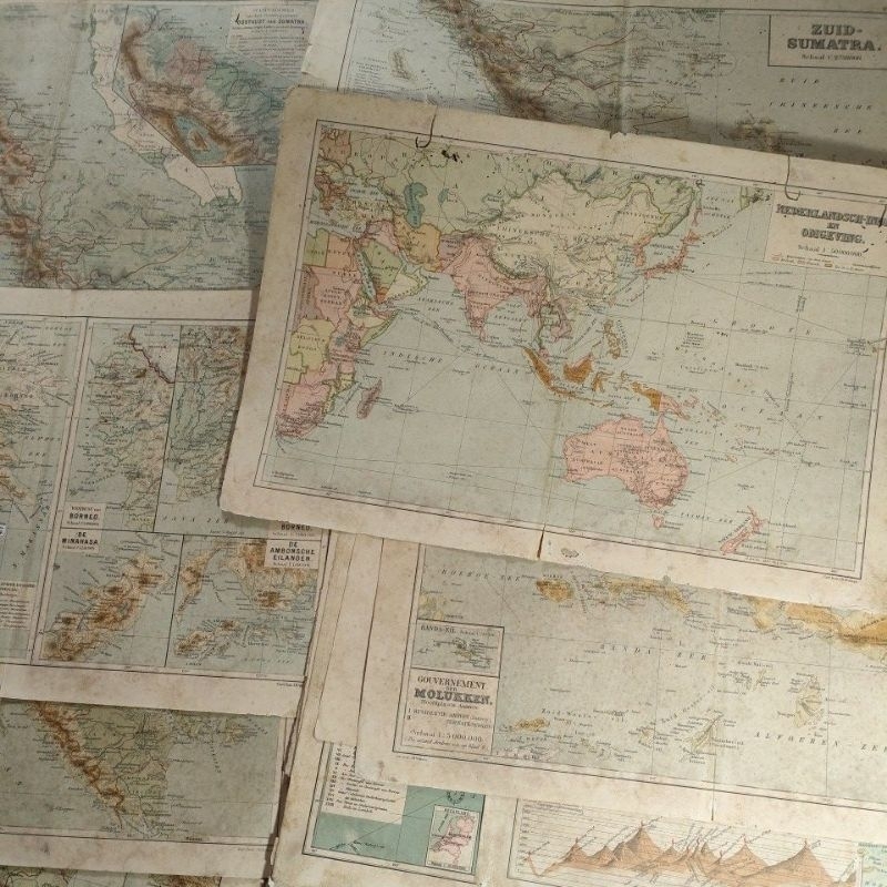 Jual Kertas Vintage Old Maps Hindia Belanda Peta kuno Indonesia tahun ...