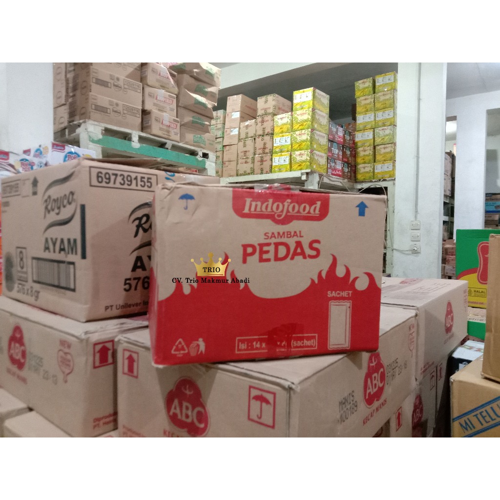 Jual Indofood Sambal Pedas Sachet 9g 1 Dus Isi 14 Pack | Shopee Indonesia