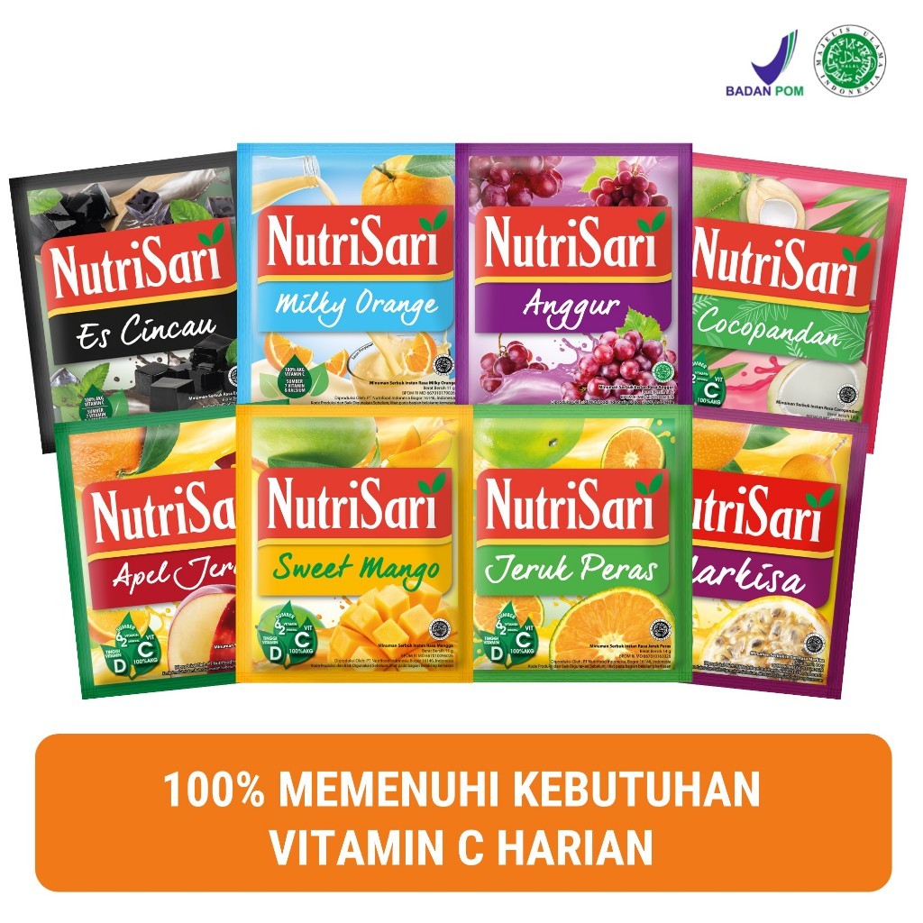 Jual NUTRISARI VARIANT RASA RENCENGAN (ISI 10 SACHET) | Shopee Indonesia