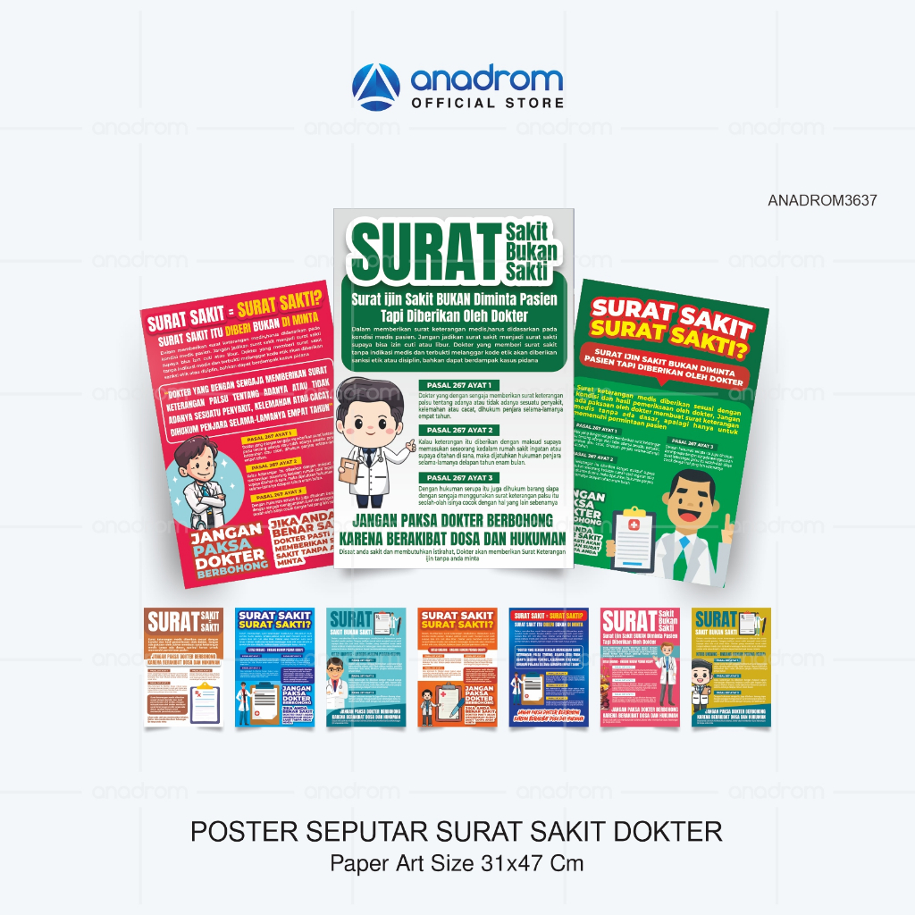 Jual Poster Seputar Surat Sakit Bukan Surat Sakti | Poster Seputar ...