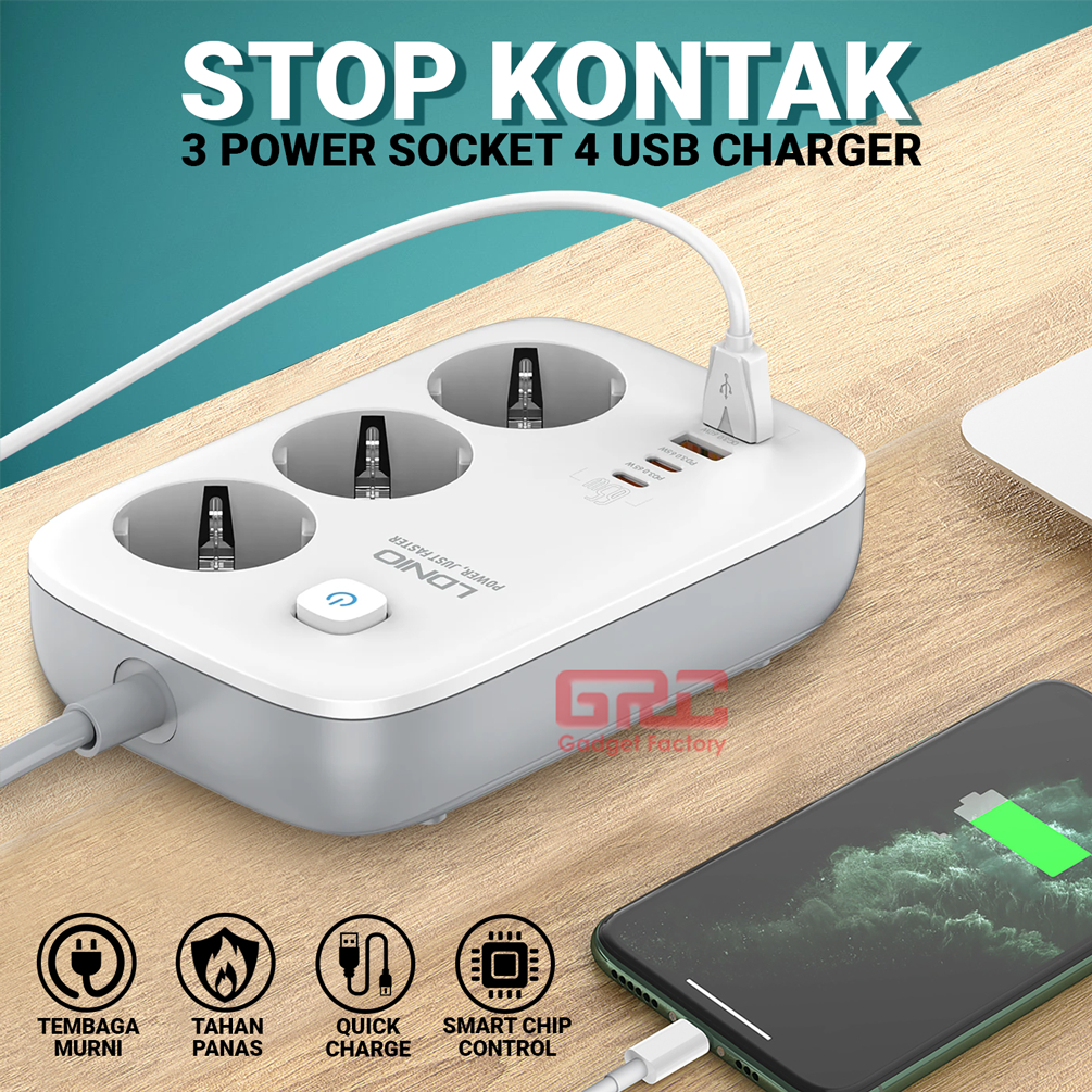 Jual Colokan Listrik Power Strip GaN Charger 3250W Stop Kontak Fast ...