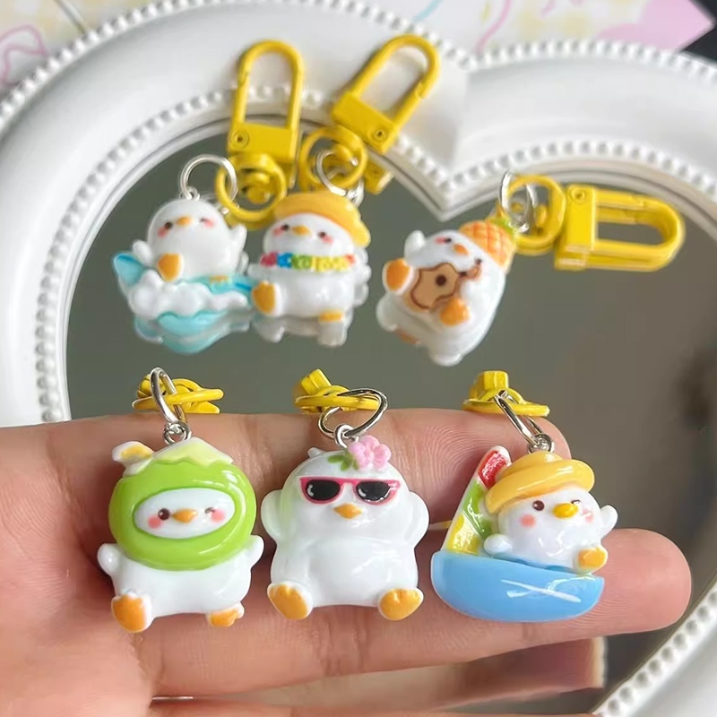 Jual COD Gantungan Kunci Motif Kelinci Duck Kartun Lucu Keychain Mini ...