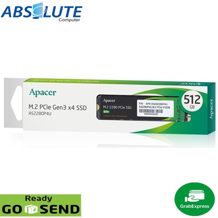 Jual Apacer AS2280P4 512GB NVMe M2 SSD Gen3 x4 Original 3th 512 GB M.2 ...