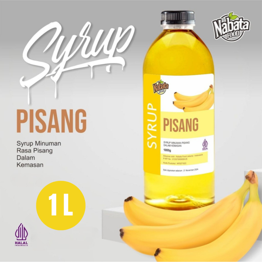 Jual Sirup Rasa Pisang Nabata Drink 1 Liter - Banana Syrup 1000 Ml ...