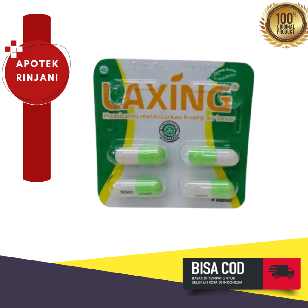 Jual LAXING DENGAN EKSTRAK SENNA DAN LIDAH BUAYA (4 KAPSUL) | Shopee ...