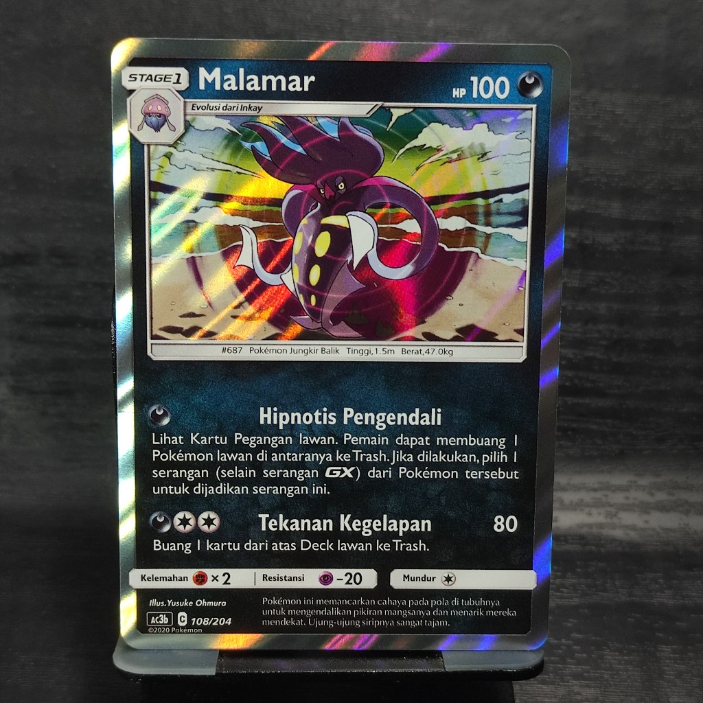 Jual Kartu Pokemon Malamar - KEGELAPAN - regC 108/204 AC3b Holo Foil - Kartu Pokemon Original ...