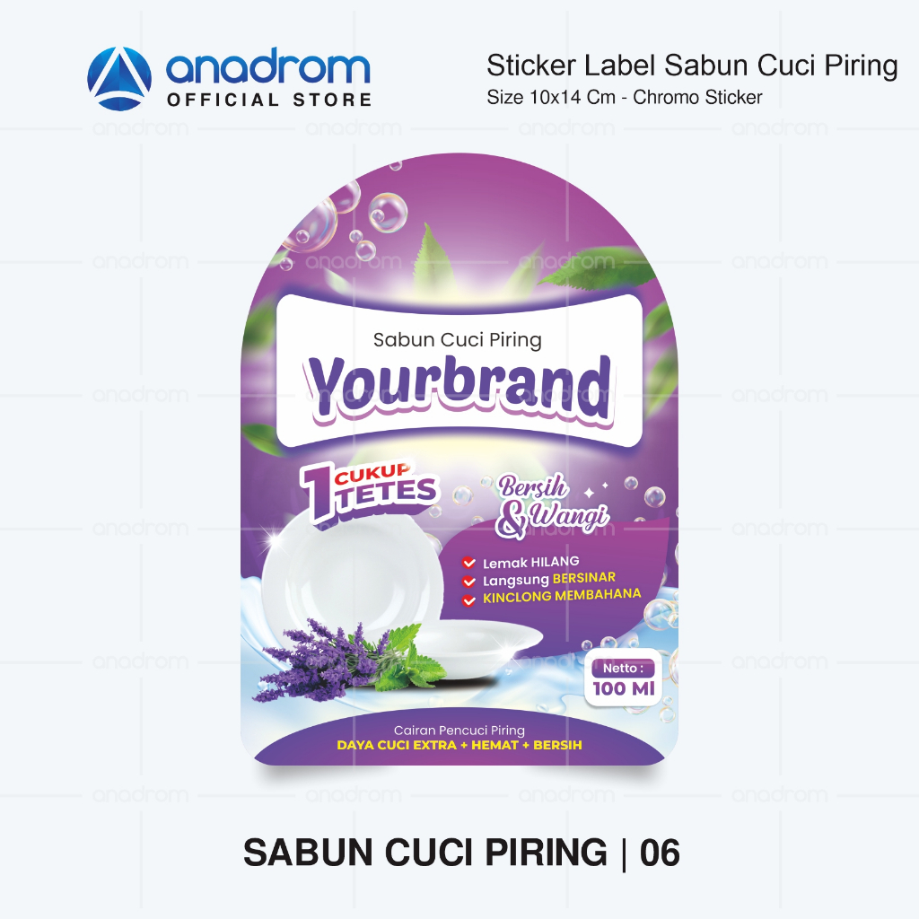 Jual Sticker Kemasan Sabun Cuci Piring | Sticker Label Kemasan Botol ...