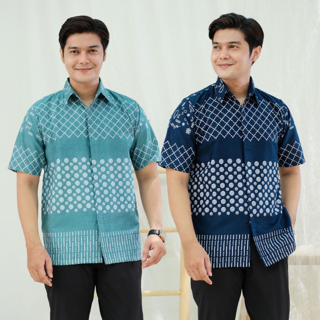 Jual Baju Batik Pria Lengan Pendek Hem Batik Pria M L XL XXL Katun ...