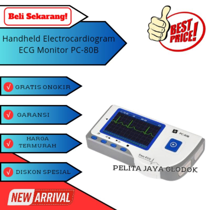 Jual Handheld Electrocardiogram ECG Monitor PC-80B EKG ...
