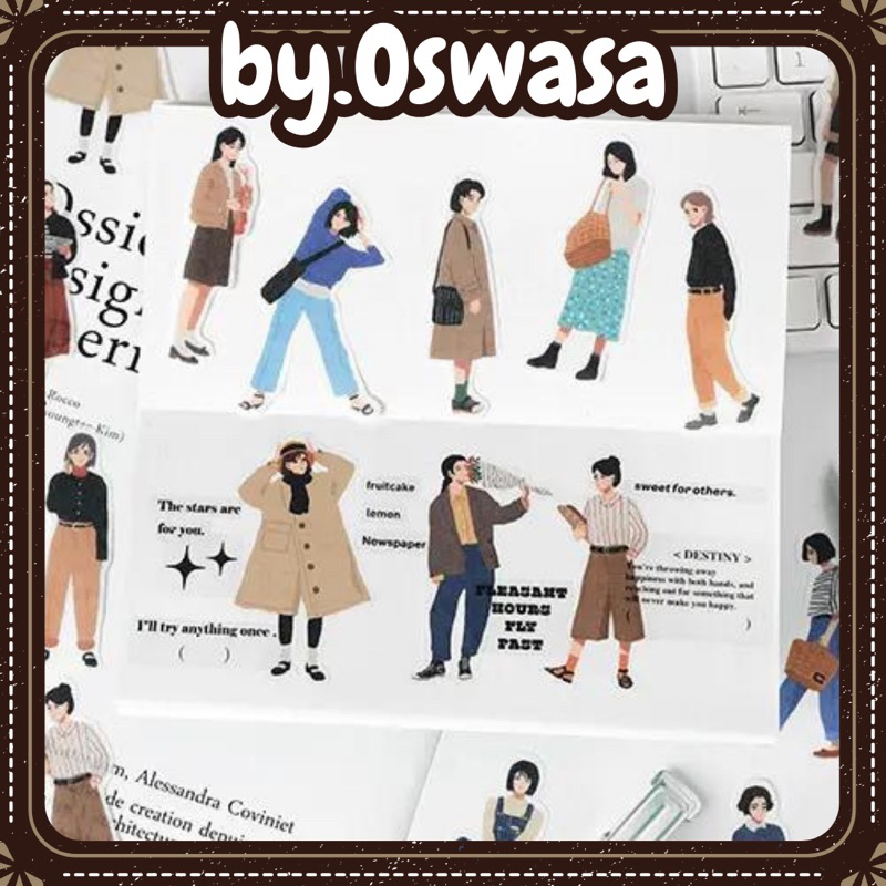 Jual 20pcs Sticker OOTD Street Girl Series Sticker Aesthetic - Dekorasi ...