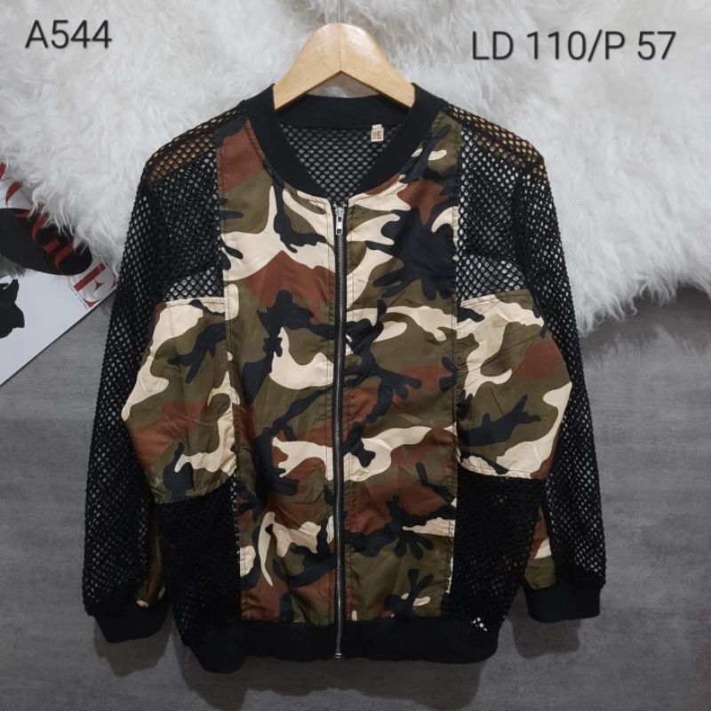 Jual A544 Jaket Jaring Hitam & Motif Army (Minus) | Shopee Indonesia