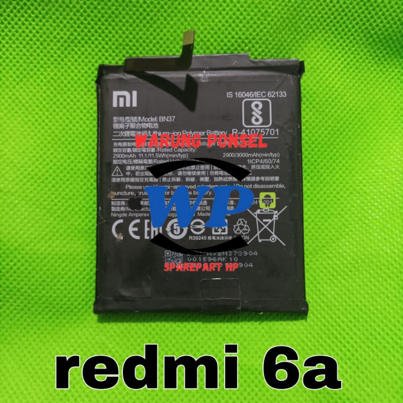 Jual BATU BATREI BATRE REDMI 6A BN37 ORI COPOTAN NORMAL | Shopee Indonesia