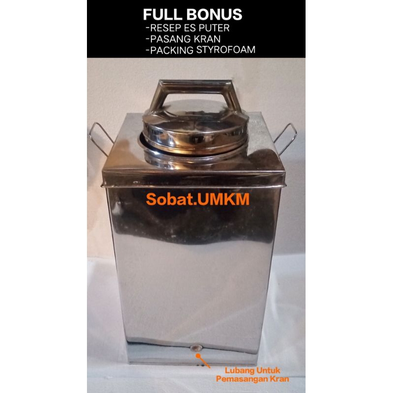 Jual TABUNG ES PUTER 10 LITER LENGKAP - BOX LUAR KOTAK (VERSI PENDEK ...