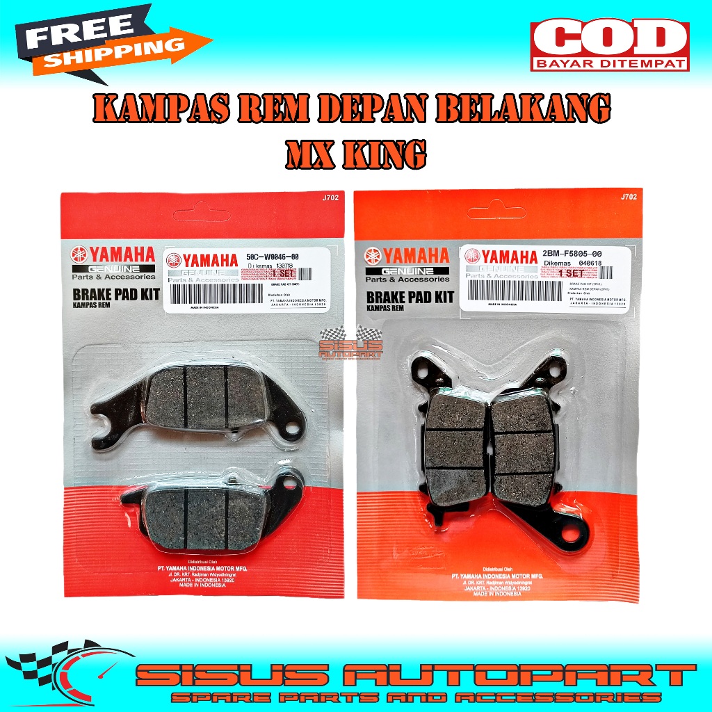 Jual KAMPAS REM MX KING 150 / PAKET KAMPAS REM DEPAN BELAKANG MX KING / DISPAD MX KING / KAMPAS ...