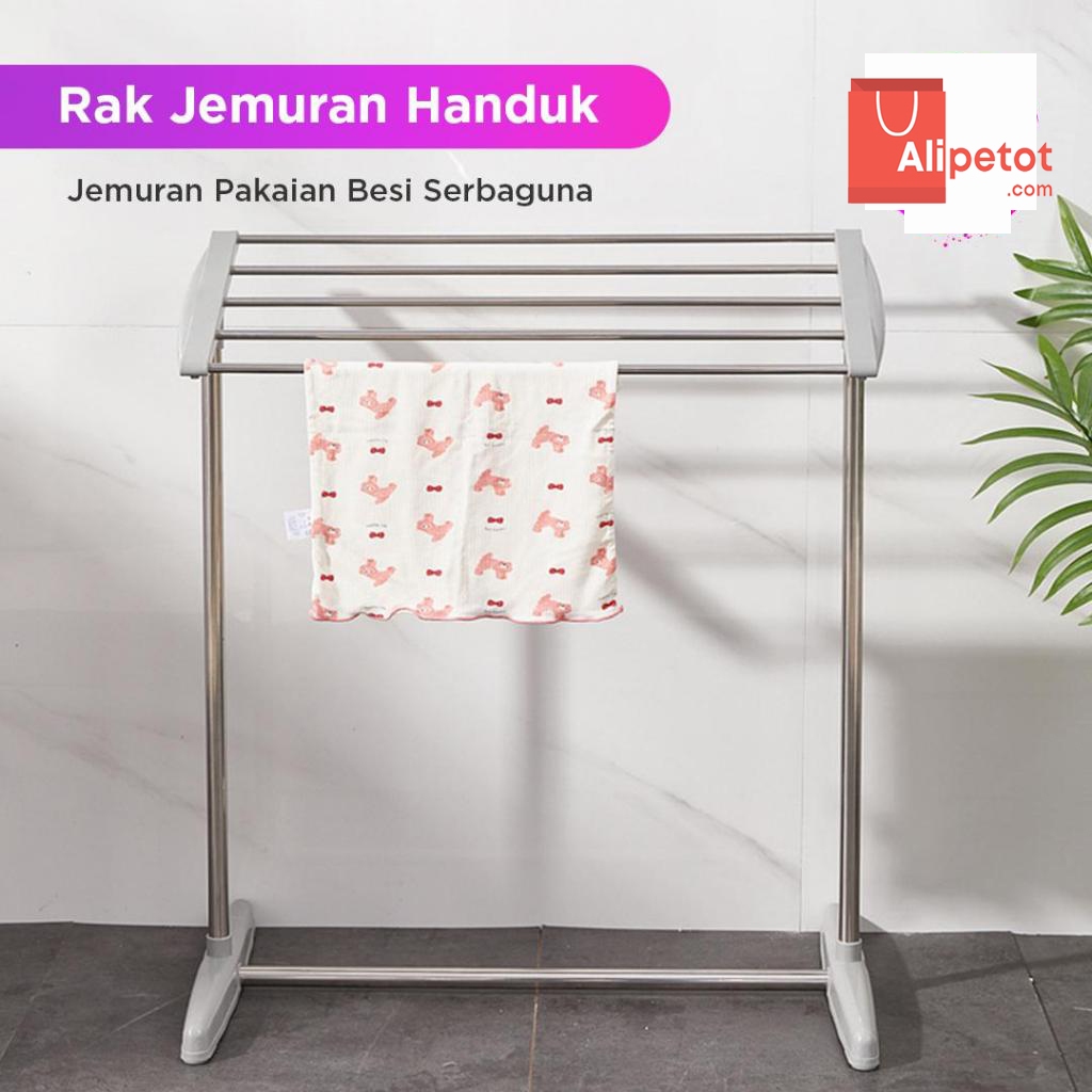 Jual Jemuran Handuk Stainless Portable Mobile Towel Rack Tempat Jemur ...
