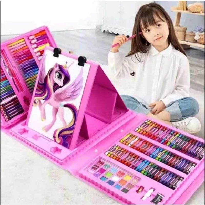 Jual Crayon Set 150 208 Pcs Set Pensil Warna Menggambar Mewarnai