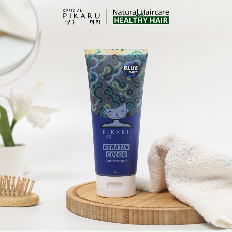 Jual Pikaru Keratin Color - Blue Magic - cat pewarna rambut / Warna ...