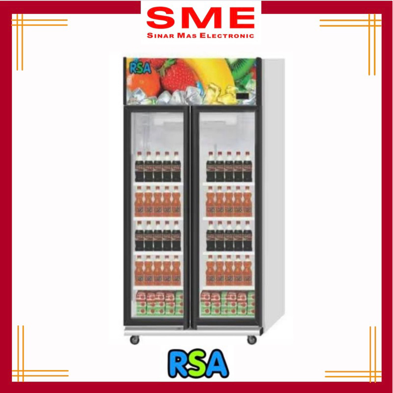 Jual Showcase / Lemari Pendingin Minuman 2 Pintu RSA JADE 860L | Shopee ...