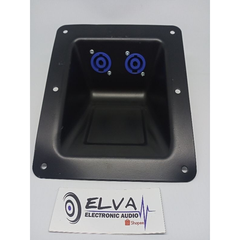 Jual panel speakon/spikon set cekung plat+soket bahan plat besi ...