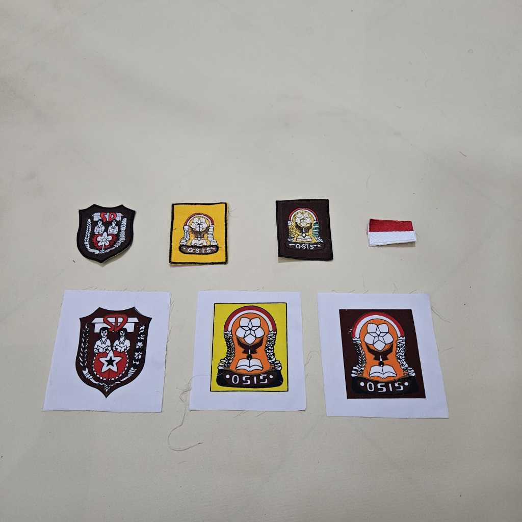 Jual Badge Sablon Dan Bordir SD, SMP, SMA Dan Bordir Bendera Merah ...