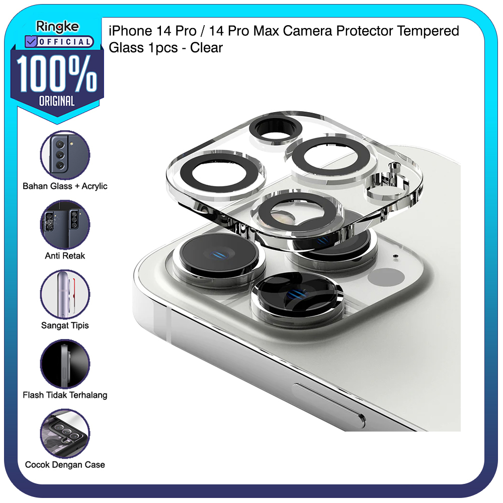 Jual Ringke iPhone 14 Pro 14 Pro Max Camera Protector Tempered Glass ...