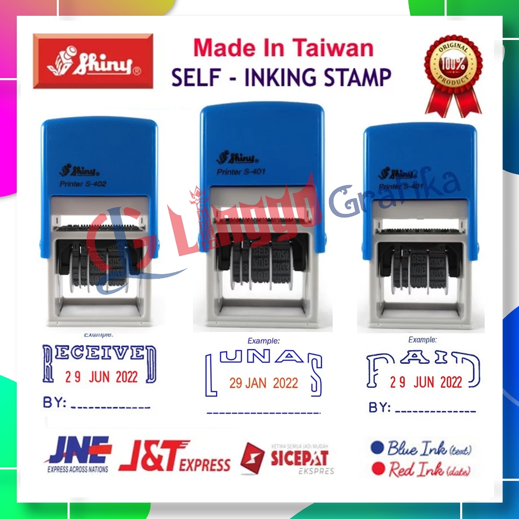 Jual STEMPEL SHINY LUNAS | PAID | RECEIVED | OTOMATIS TANGGAL SUDAH ADA ...