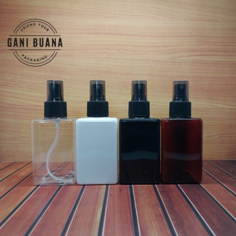 Jual BOTOL SPRAY 100ML KOTAK TUTUP SPRAY HITAM SMOKE/BOTOL SPRAY 100ML BOKO PET | Shopee Indonesia