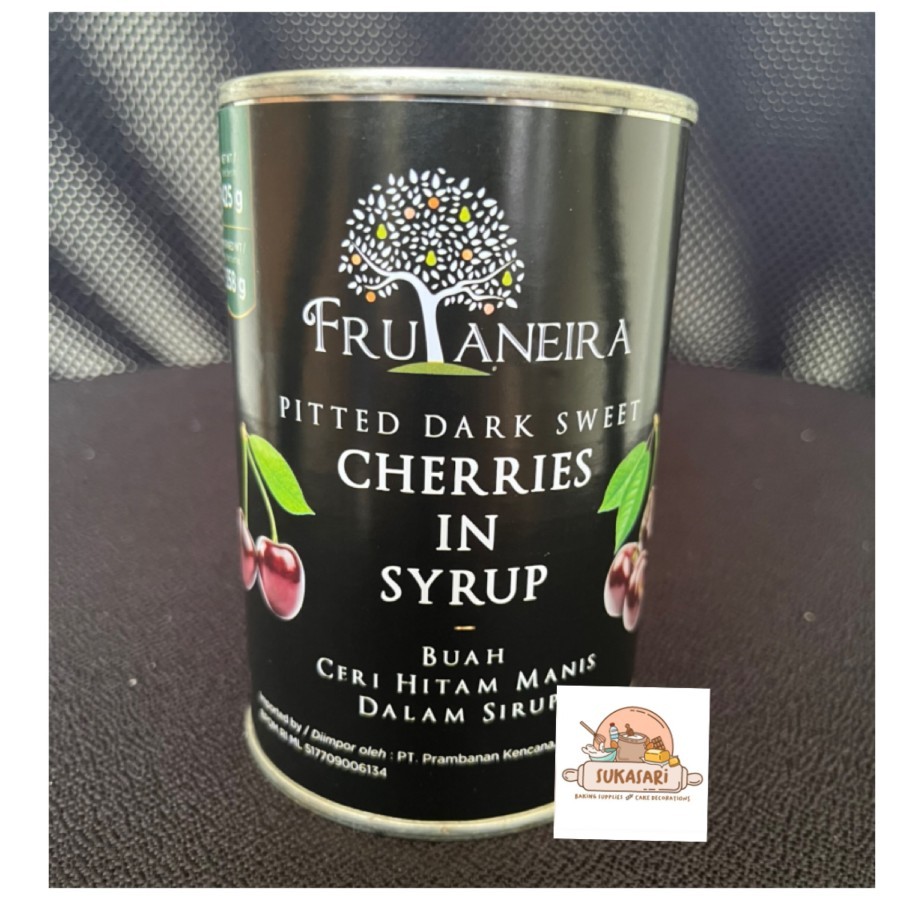 Jual Frutaneira Dark Sweet Cherries 425gr Cherry Tangkai Kaleng Can ...
