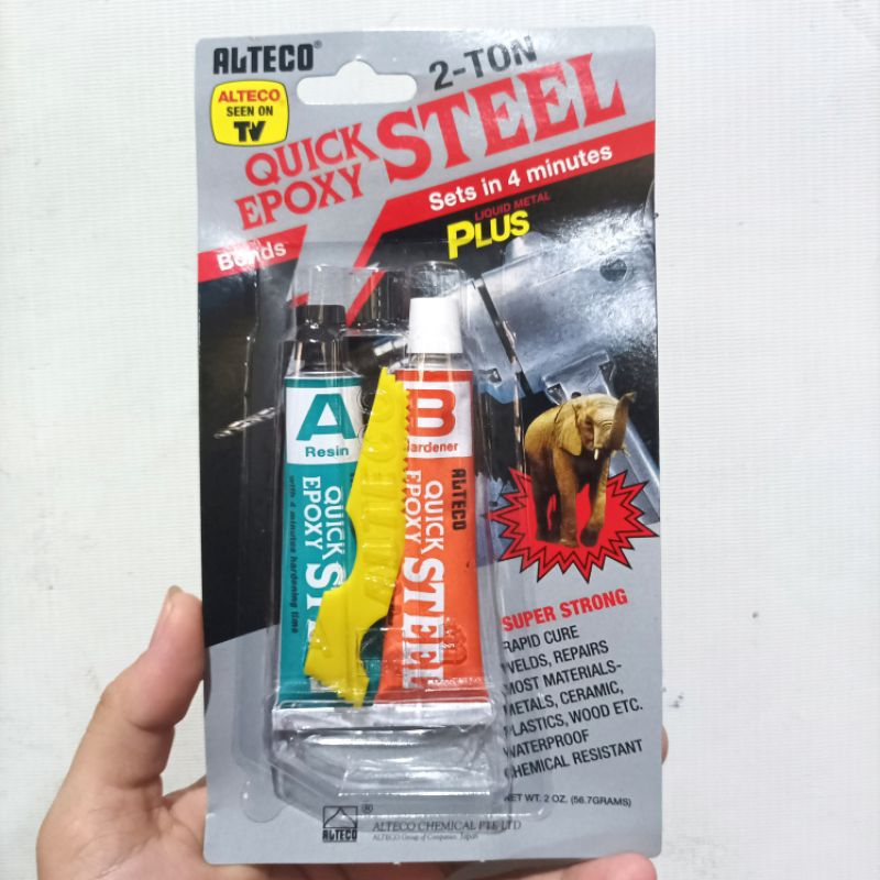 Jual Alteco Lem Besi 2 Ton 4 Menit Quick Epoxy Steel Glue 56,7 gram | Shopee Indonesia