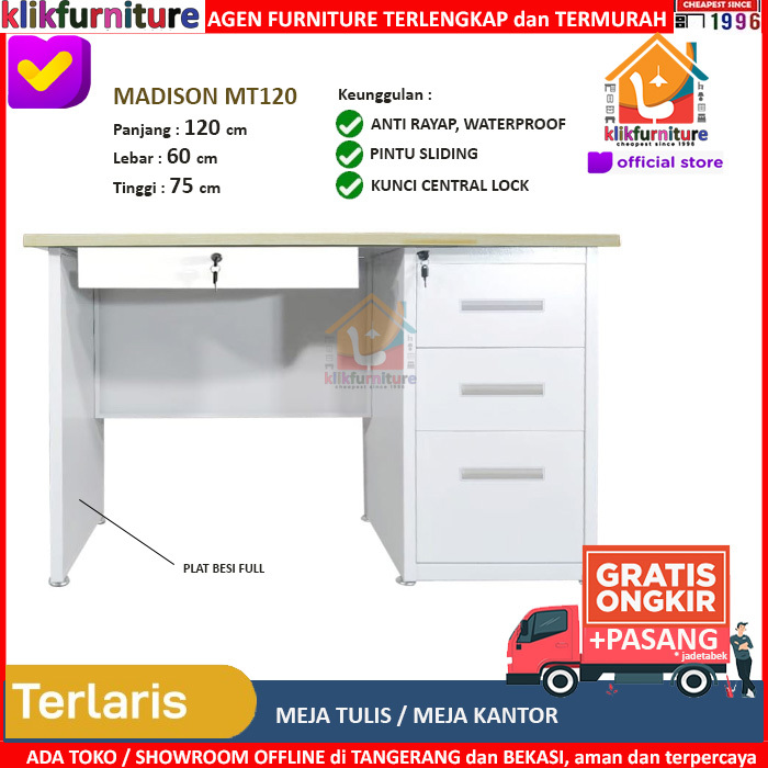 Jual Meja Tulis Besi Meja Kantor Besi Meja Kerja Rangka Besi MADISON ...