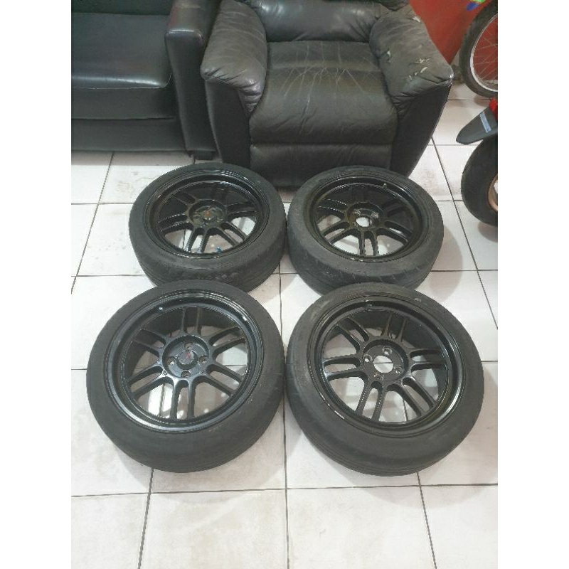 Jual Velg HSR R17 replika Enkei RPF1 Ring 17 Bekas Second berikut Ban ...