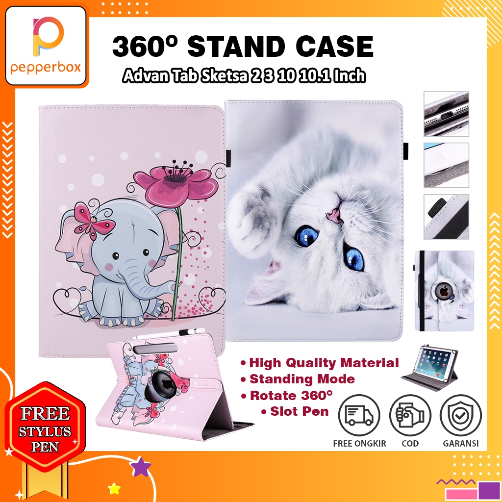 Jual Case Tablet Advan Tab Sketsa 2 3 10 10.1 Inch 2023 Bookcover ...
