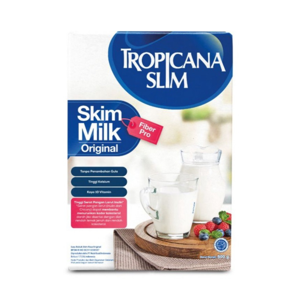 Jual TROPICANA SLIM SKIM MILK ORIGINAL FIBER PRO 500 G SUSU SKIM RASA ...