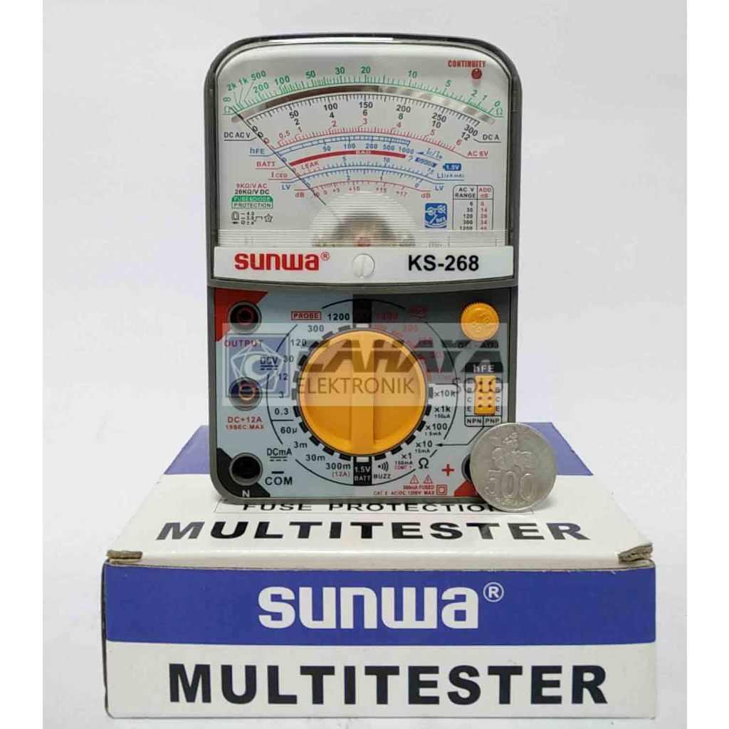 Jual Multitester Multimeter Analog Sunwa KS 268 278 238 Buzzer | Shopee ...