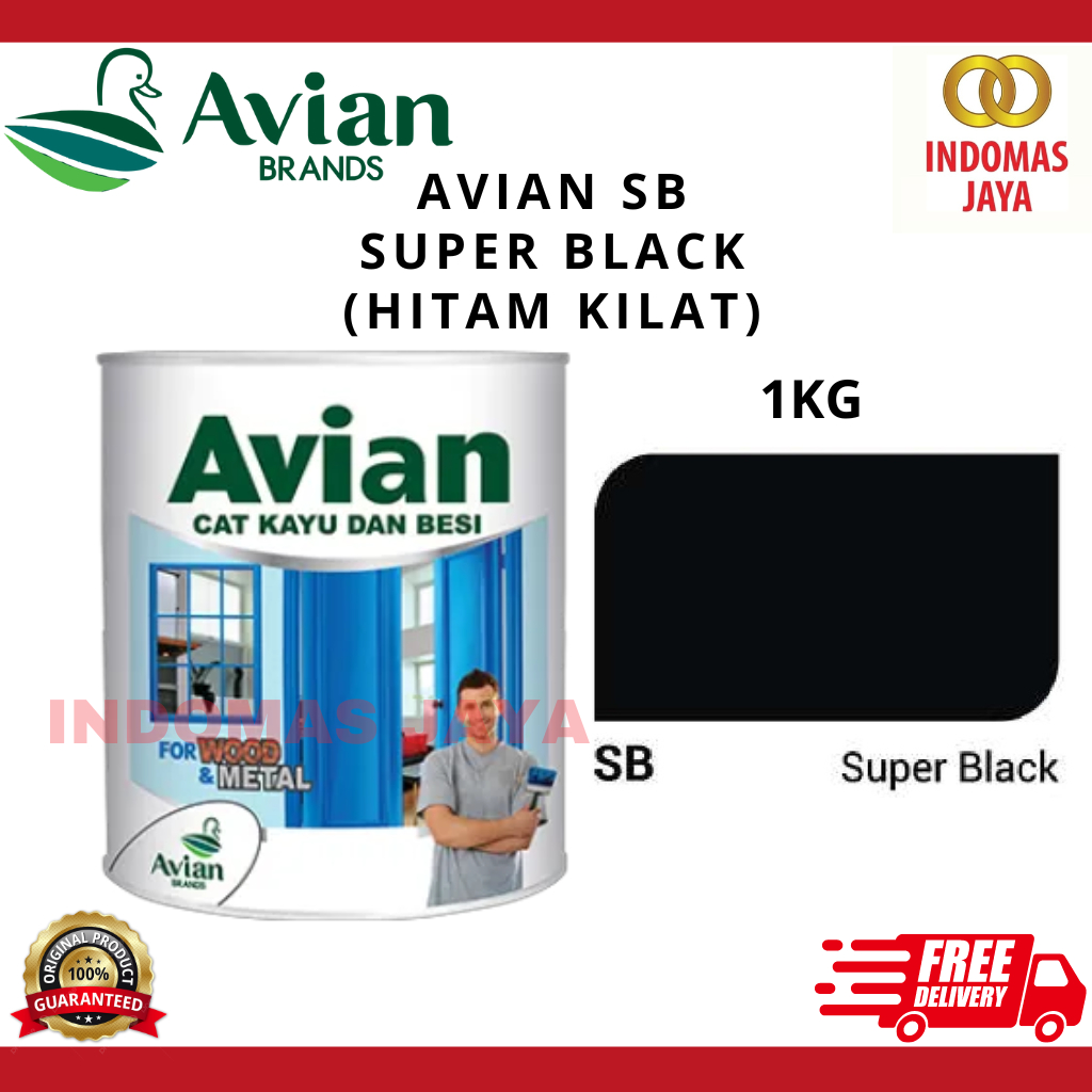 Jual CAT BESI AVIAN SB 1KG - CAT MINYAK AVIAN SB (HITAM KILAT) | Shopee ...