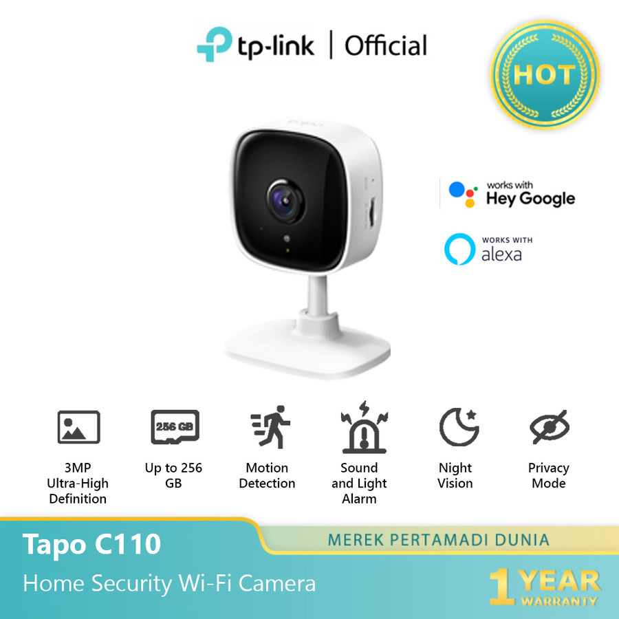 Jual TP-LINK Tapo C110 CCTV 3MP/2K Wi-Fi & Wireless Camera IP Kamera ...