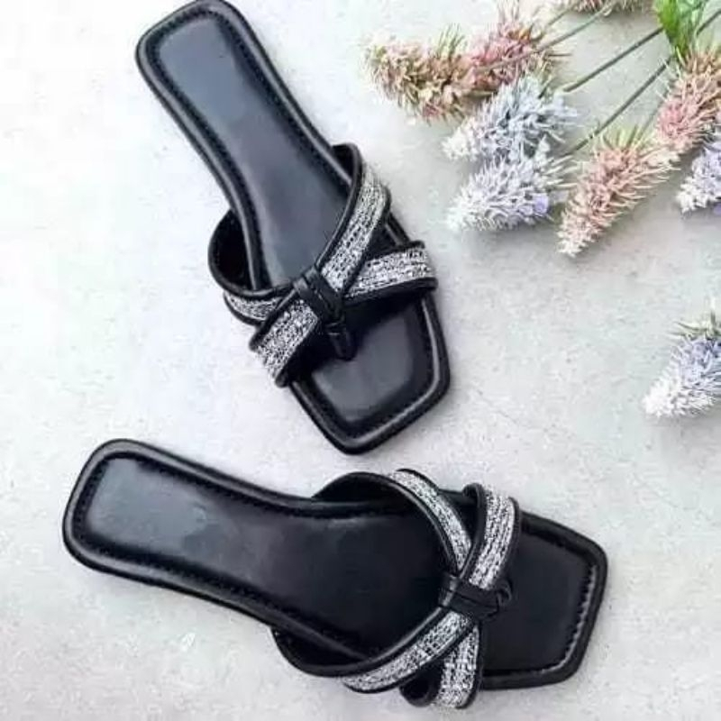 Jual NAURA Sandal teplek Mewah Sandal terbaru Sandal jepit | Shopee ...