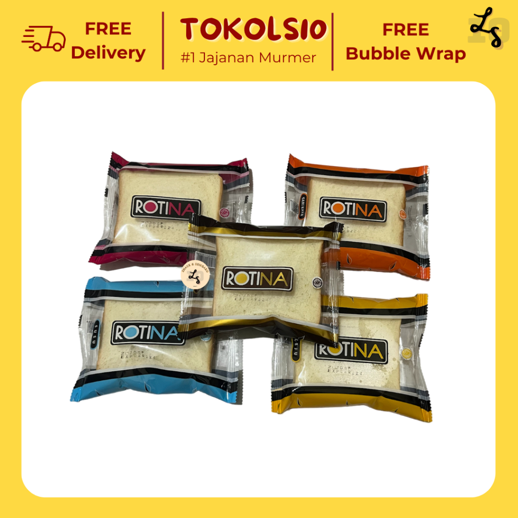 Jual [10 PCS] Roti Panggang Rotina Aneka Rasa Coklat/Strawberry/Srikaya ...