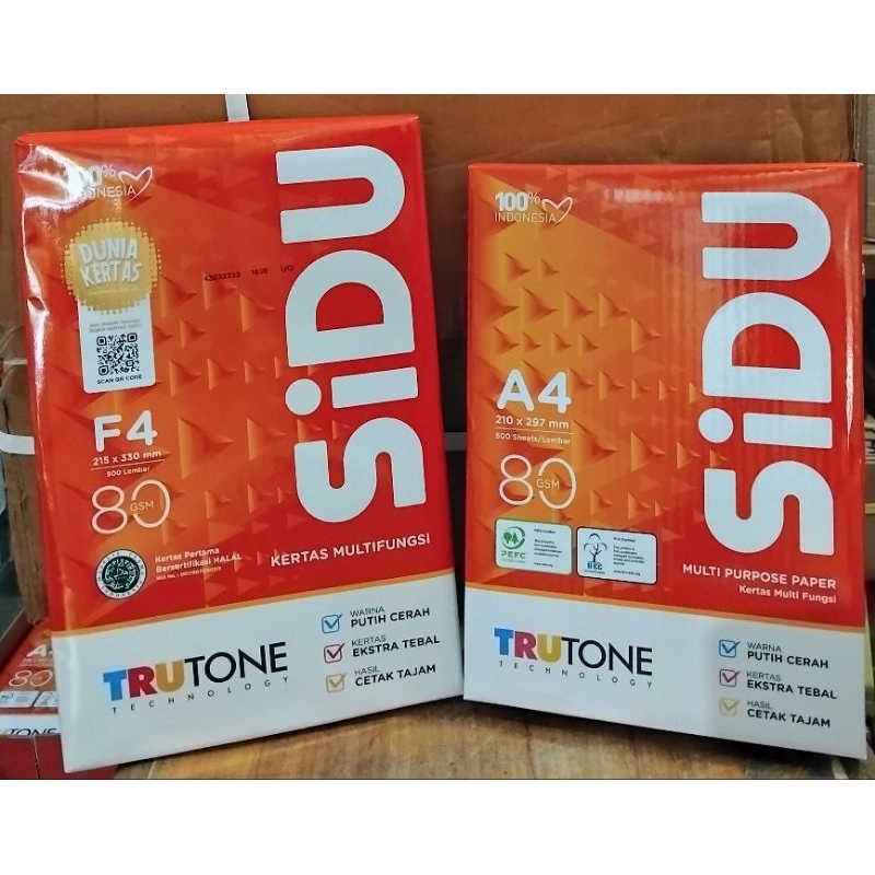 Jual Kertas Hvs Sidu F4 / 80 gram | Shopee Indonesia