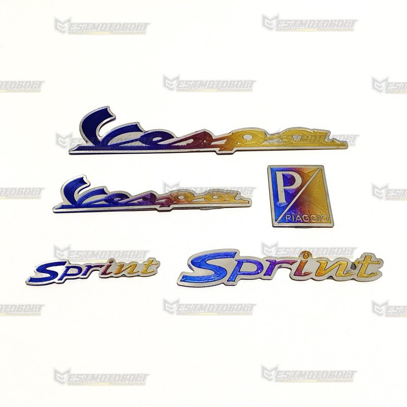 Jual EMBLEM VESPA MATIC TITANIUM GR5 ( SPRINT PIAGGIO VESPA ) 1 SET ...