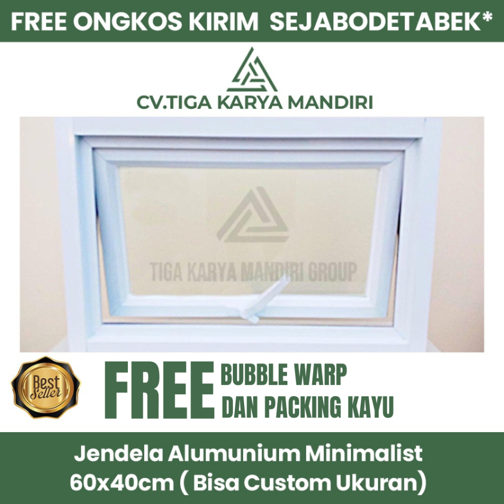Jual Jendela Alumunium - 60x40 cm Aluminium Window Minimalis Bisa ...