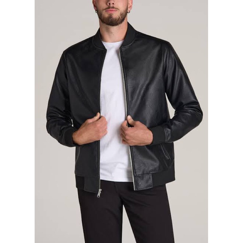 Jual bomber leather jacket | Shopee Indonesia