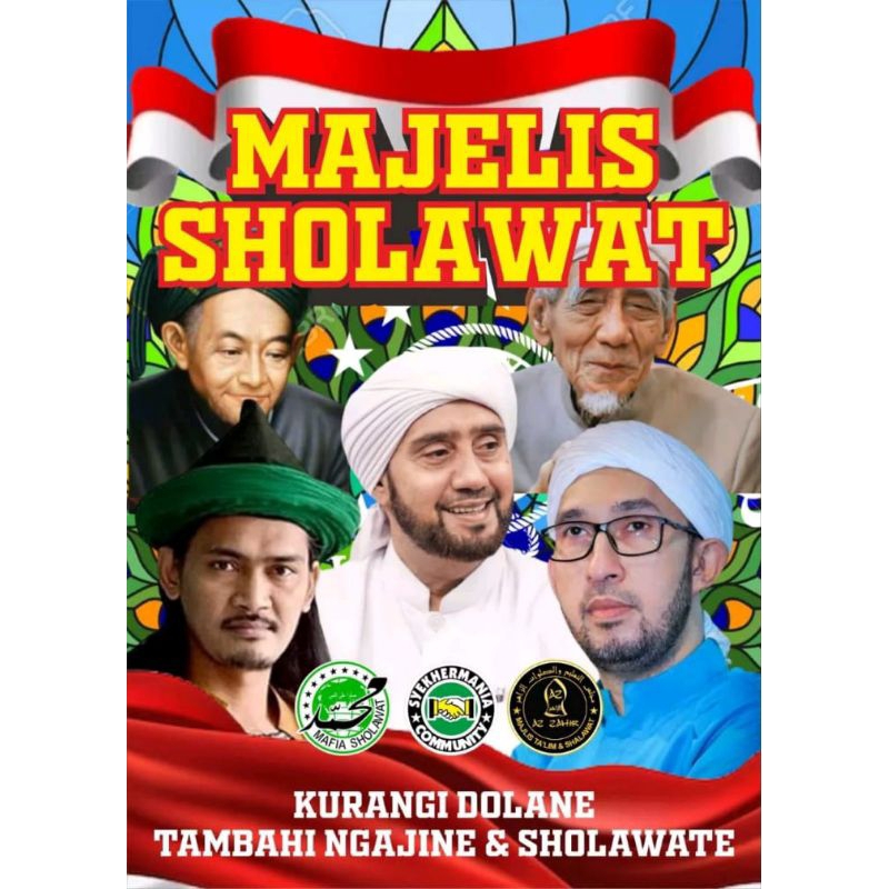 Jual bendera sholawat uk 2x1 meter gambar bisa request,atau random dari ...