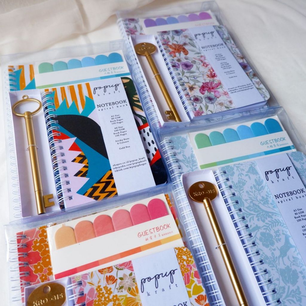 Jual Notebook Spiral | Planner Kit | Paket Buku Harian | Notebook Kit ...