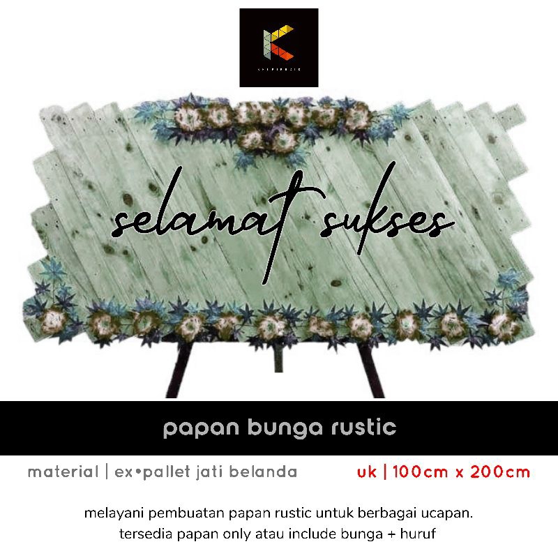 Jual Papan Bunga Model Rustic Berbahan Kayu Jati Belanda | Shopee Indonesia