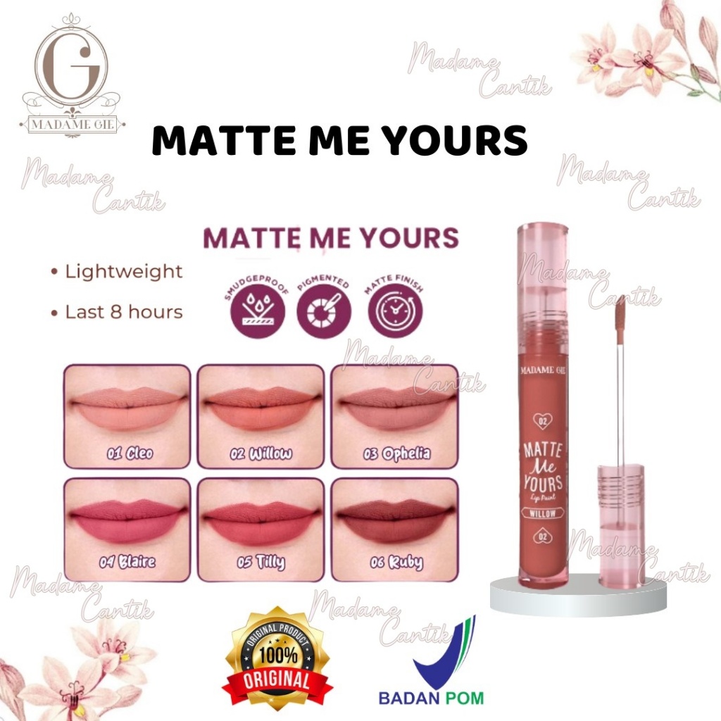 Jual MADAME MADAME GIE MATTE ME YOURS - LIP PAINT WITH RASPBERRY ...