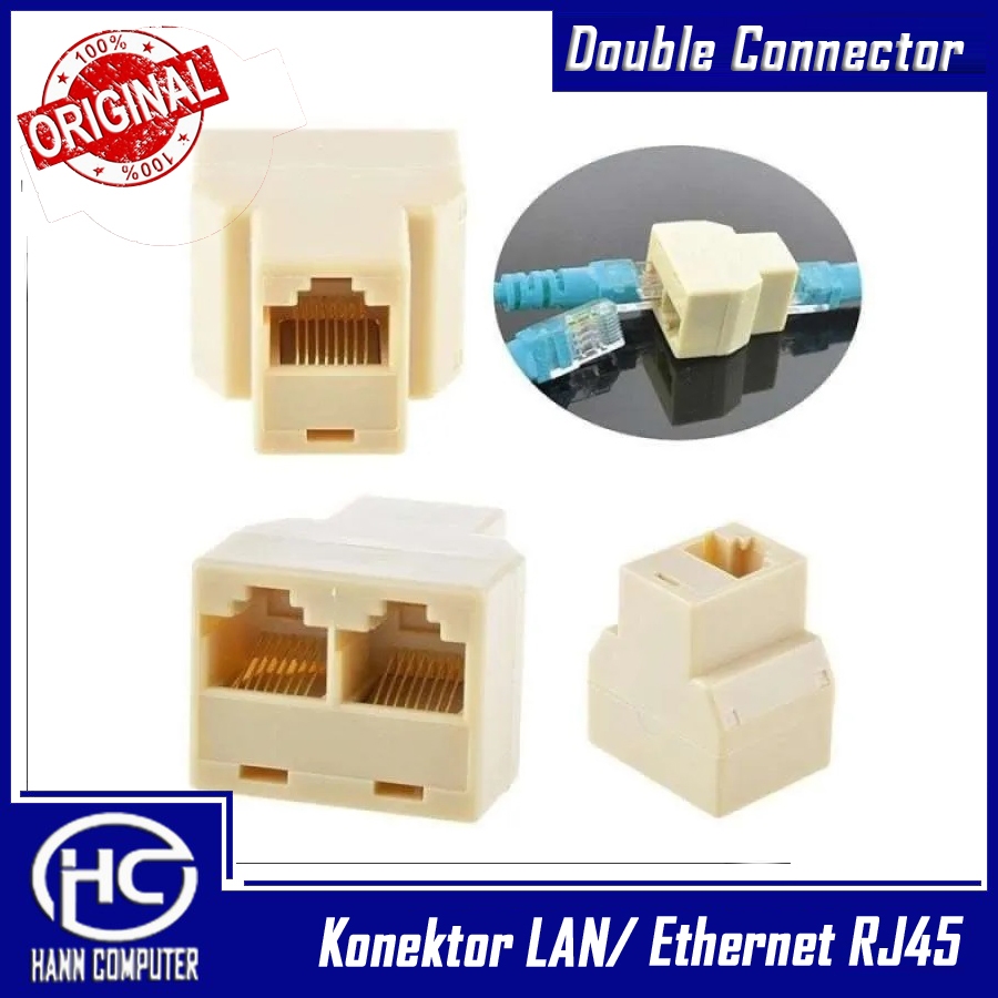 Jual CONNECTOR SAMBUNGAN RJ45 DOUBLE for Konektor LAN/ Ethernet (BARREL ...