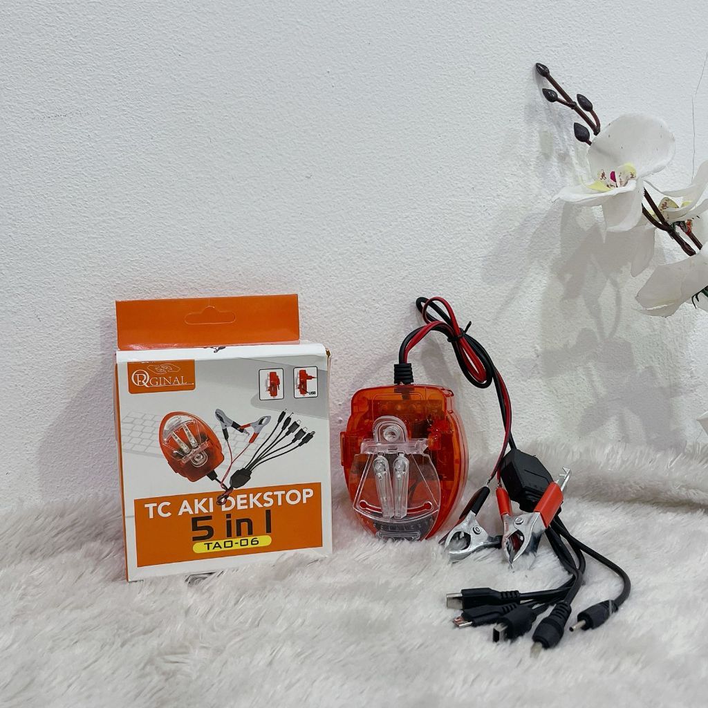 Jual TRAVEL CHARGER/TC AKI 5IN1 + DEKSTOP TAO-06 LED / CHARGER AKI UNIVERSAL HOME BATTERY ...