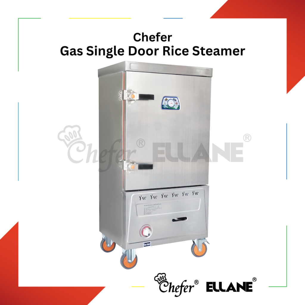 Jual Mesin penanak nasi 12 tray gas single door rice steamer chefer | Shopee Indonesia